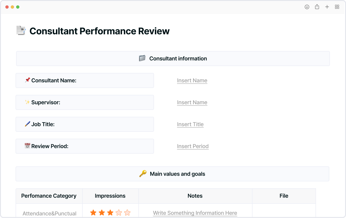 How to Create a Free Consultant Performance Review Template - Launch Assist